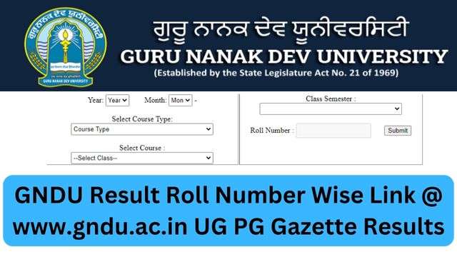 GNDU Result - CareerGuide