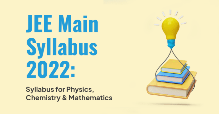 JEE Main 2022 Syllabus : Subject-Wise Weightage - CareerGuide